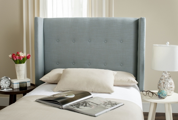 DAMON SKY BLUE WINGED HEADBOARD Headboards - Furniture by Safavieh