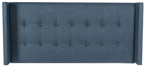 Damon Denim Blue Winged Headboard Headboards - Furniture by Safavieh