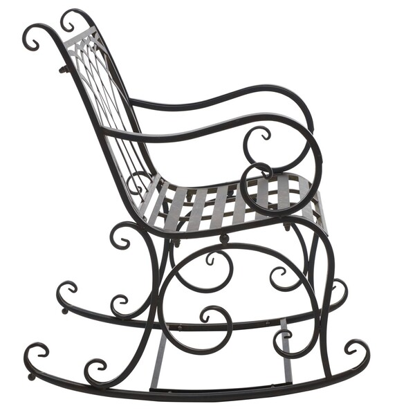 Medrano Rocking Chair PAT5030E | White Wash Acacia - Safavieh