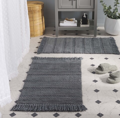 Rug PMB905D - FINN FRINGE - Bath Mats Area Rugs by Safavieh