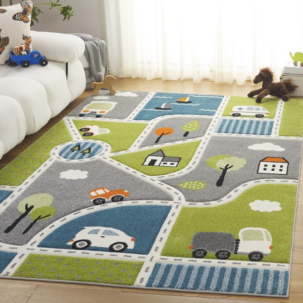 Rug CRK193Y - Carousel Kids Area Rugs by Safavieh