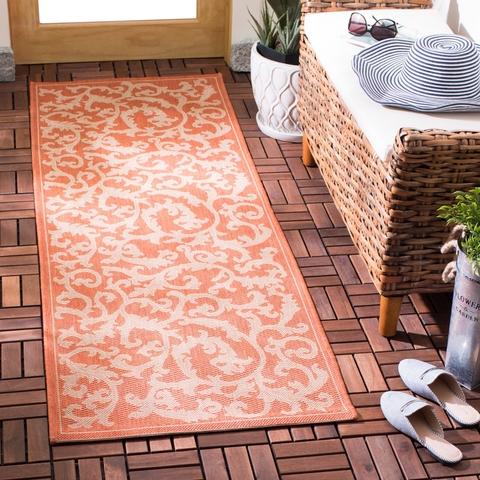 Rust & Natural Indoor Outdoor Rug - Safavieh.com