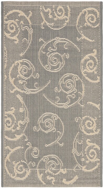 Grey Vine Scroll Area Rug | Safavieh Indoor Outdoor Rugs
