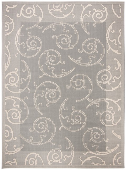 Grey Vine Scroll Area Rug | Safavieh Indoor Outdoor Rugs