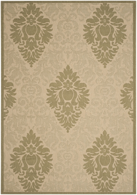 Olive Damask Outdoor Rug | Safavieh Indoor-Outdoor Rugs