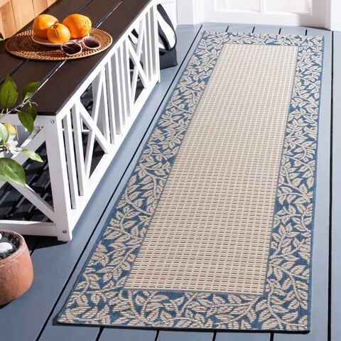 Red Peacock Outdoor Carpet | Courtyard Collection - Safavieh