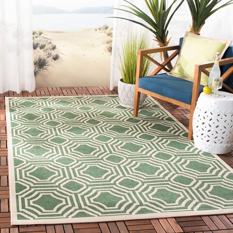 Green & Beige Backyard Area Rug - Safavieh.com