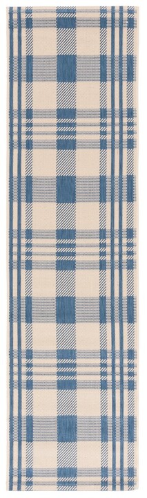 Blue Plaid Outdoor Area Rug - Safavieh.com
