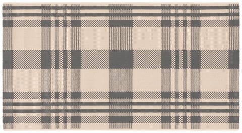 Grey Plaid Indoor-Outdoor Rug - Safavieh Courtyard Rugs