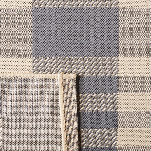 Grey Plaid Indoor-Outdoor Rug - Safavieh Courtyard Rugs