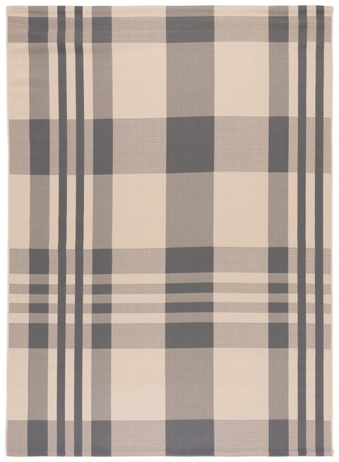 Grey Plaid Indoor-Outdoor Rug - Safavieh Courtyard Rugs