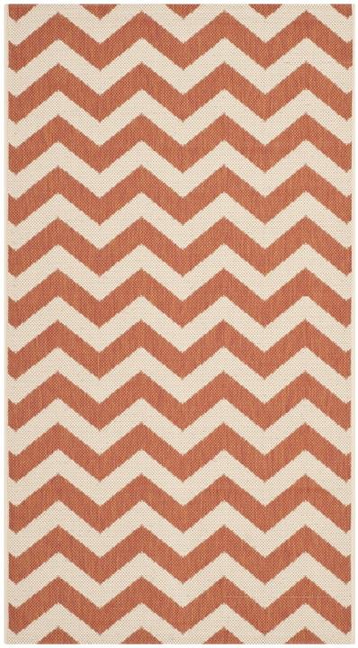 Rust & Beige Chevron Indoor Outdoor Rug - Safavieh.com