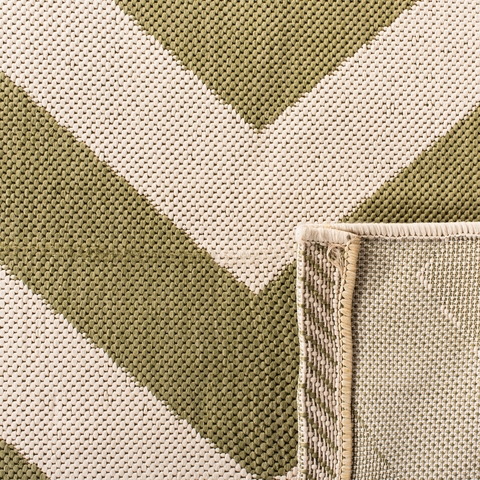Green Chevron Outdoor Area Rug | CY6244-244 - Safavieh