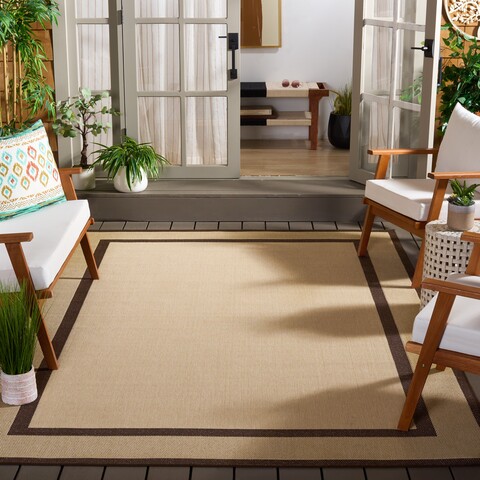 Brown Border Indoor Outdoor Area Rug - Safavieh.com