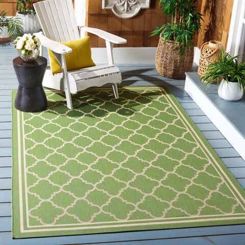 Green Tile Pattern Indoor-Outdoor Rug - Safavieh.com