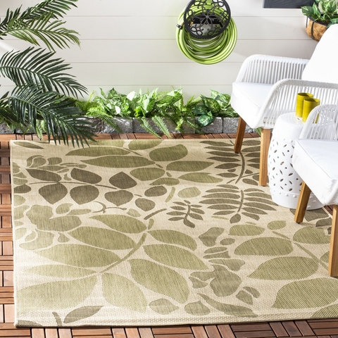 Leaf Patterned Outdoor Carpet - Safavieh.com