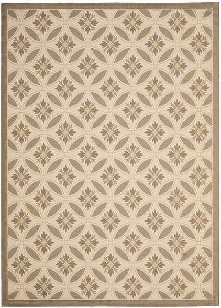 Beige Circle Patterned Rug | Safavieh Indoor-Outdoor Rugs