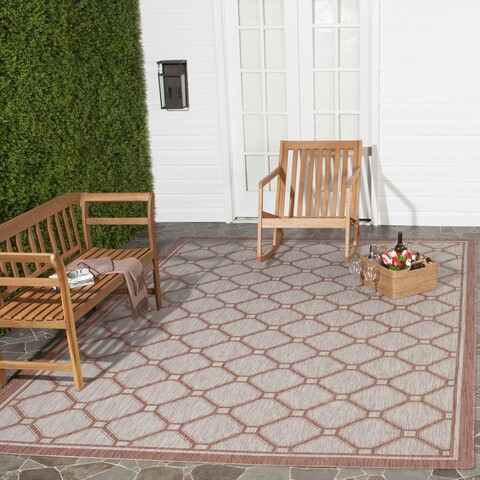 Red All-Weather Carpet | Safavieh Courtyard Collection