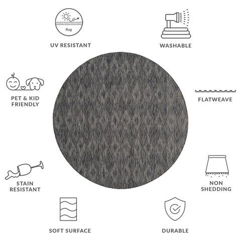 Black Indoor-Outdoor Rug | Courtyard Rugs - Safavieh.com