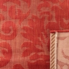 Two-Toned Red Damask Rug | Safavieh Indoor-Outdoor Rugs