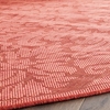 Two-Toned Red Damask Rug | Safavieh Indoor-Outdoor Rugs