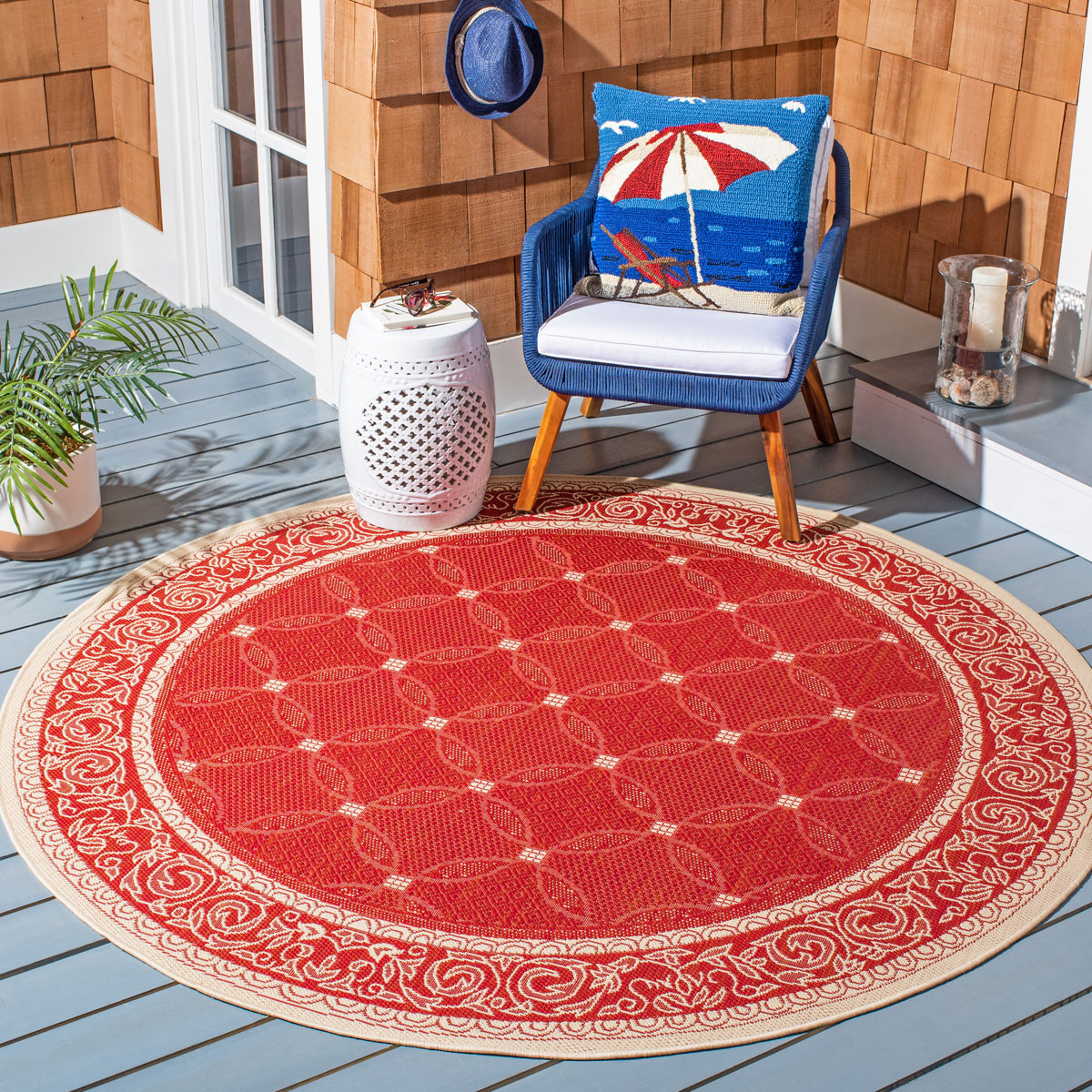 Red & Natural Indoor-Outdoor Rug - Safavieh.com