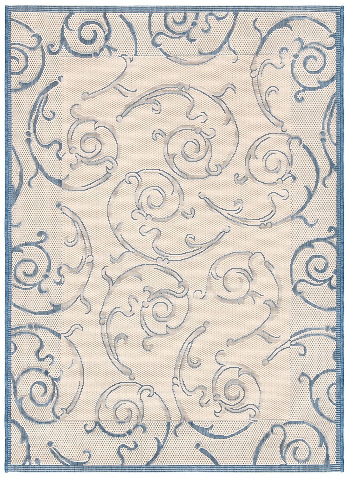 Blue Vine Scroll Area Rug | Safavieh Indoor-Outdoor Rugs