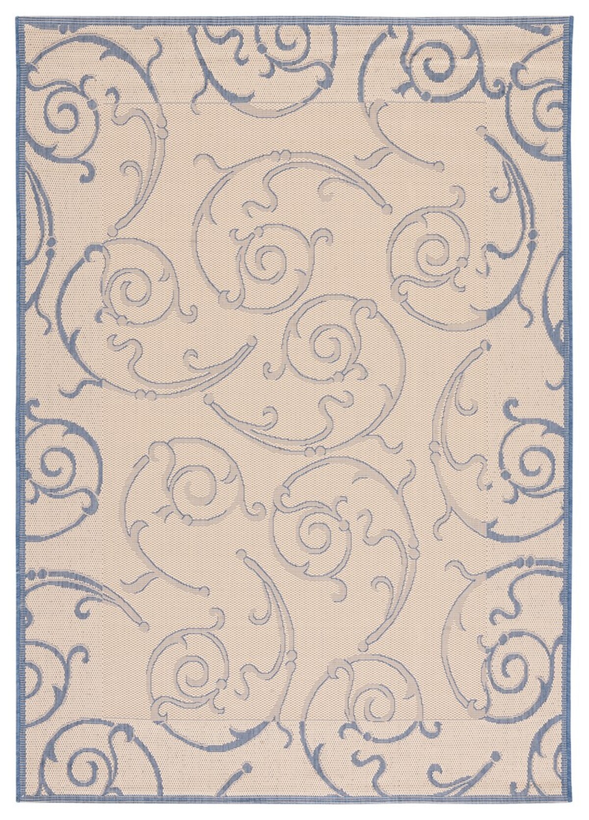 Blue Vine Scroll Area Rug | Safavieh Indoor-Outdoor Rugs