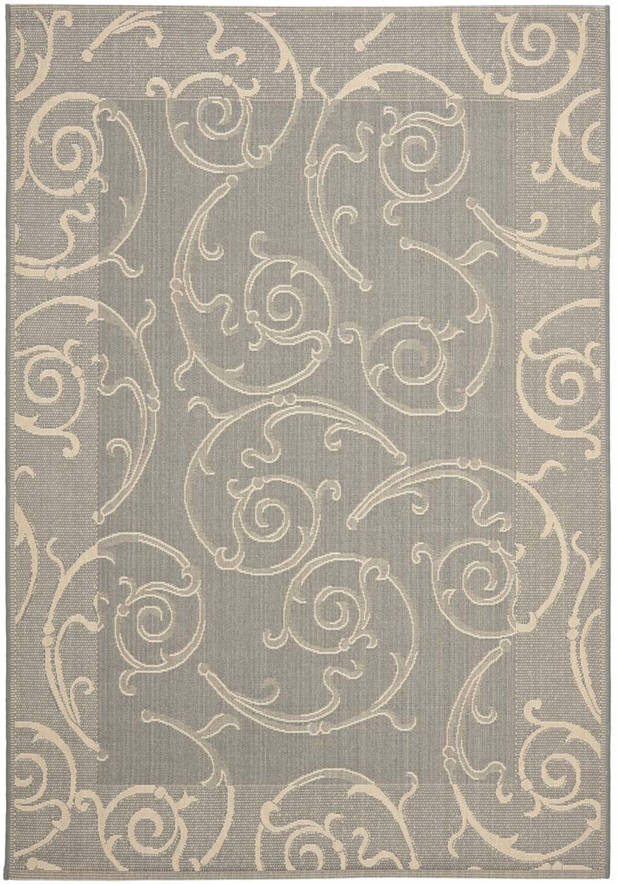 Grey Vine Scroll Area Rug | Safavieh Indoor Outdoor Rugs
