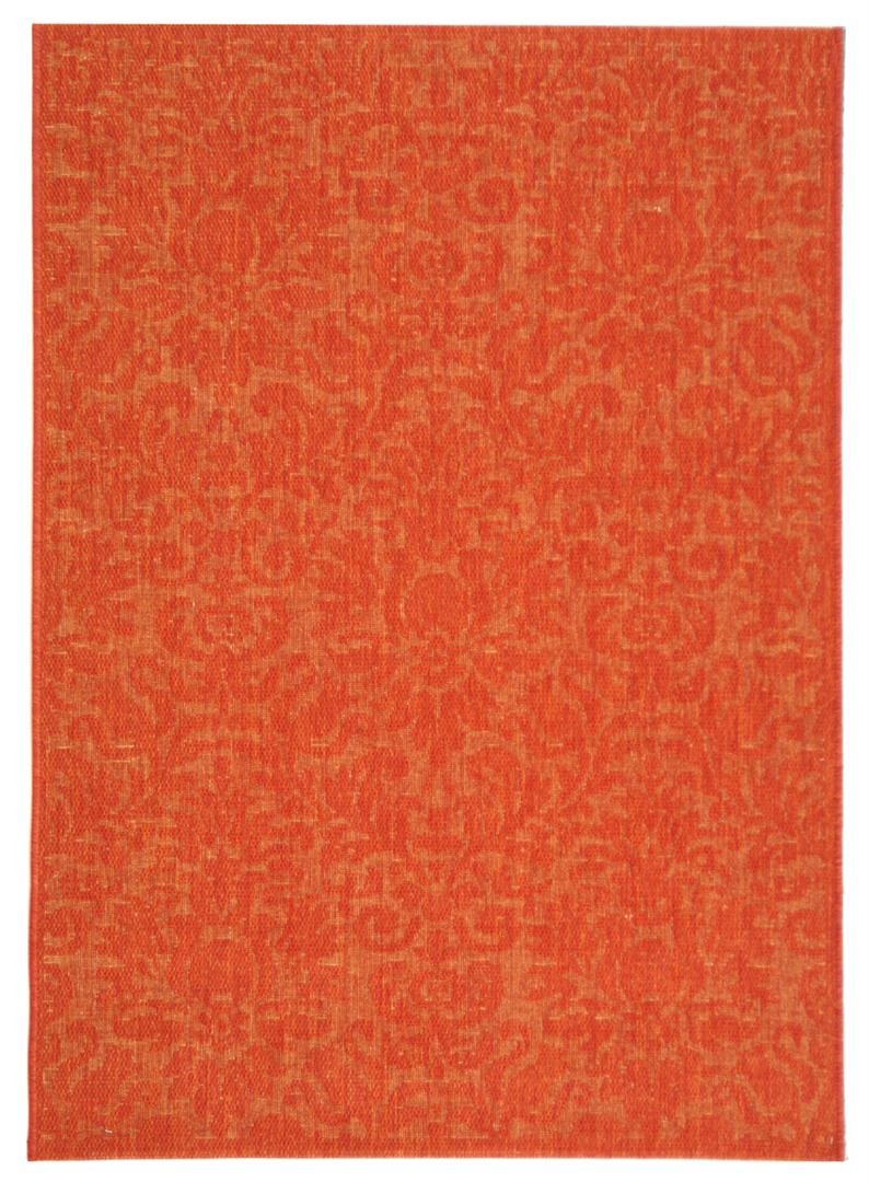 Two-Toned Red Damask Rug | Safavieh Indoor-Outdoor Rugs