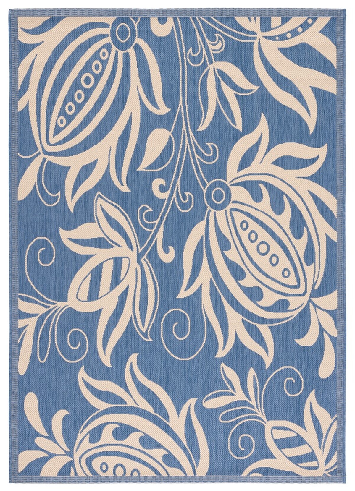 Blue Floral Indoor-Outdoor Rug - Safavieh.com