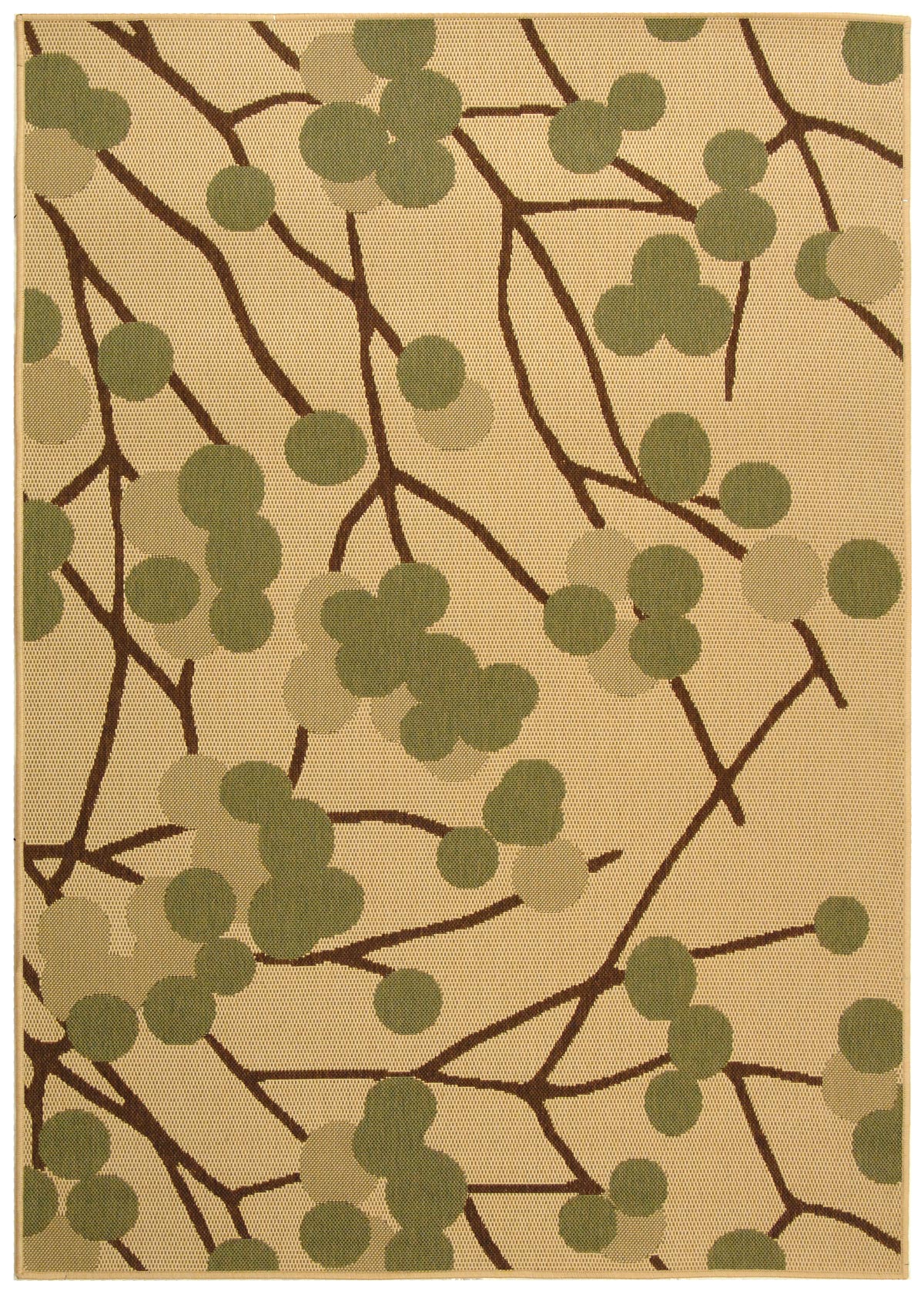 Green Floral All-weather Rug - Safavieh.com