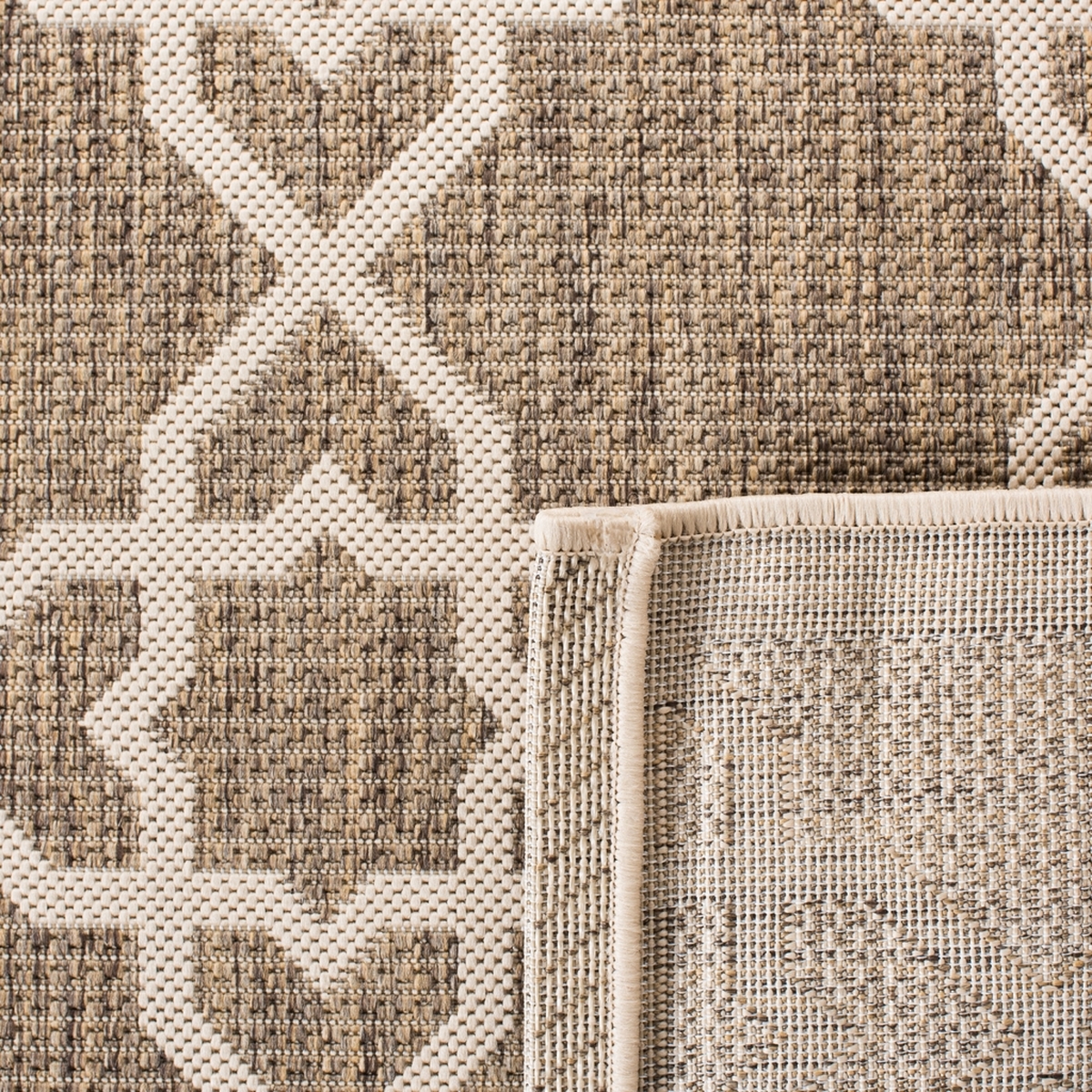 Beige Geometric Area Rug | Indoor-Outdoor Rugs - Safavieh
