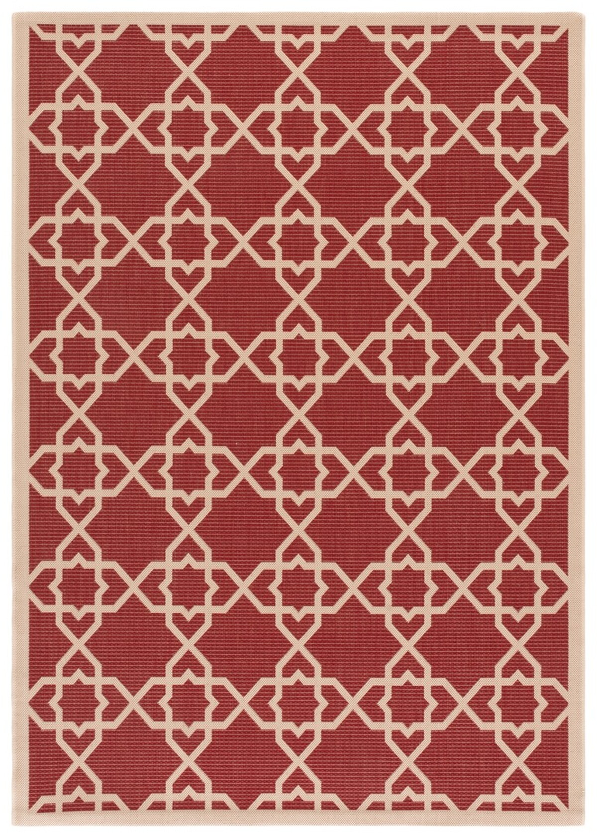 Red & Beige Weather-Resistant Rug - Safavieh.com