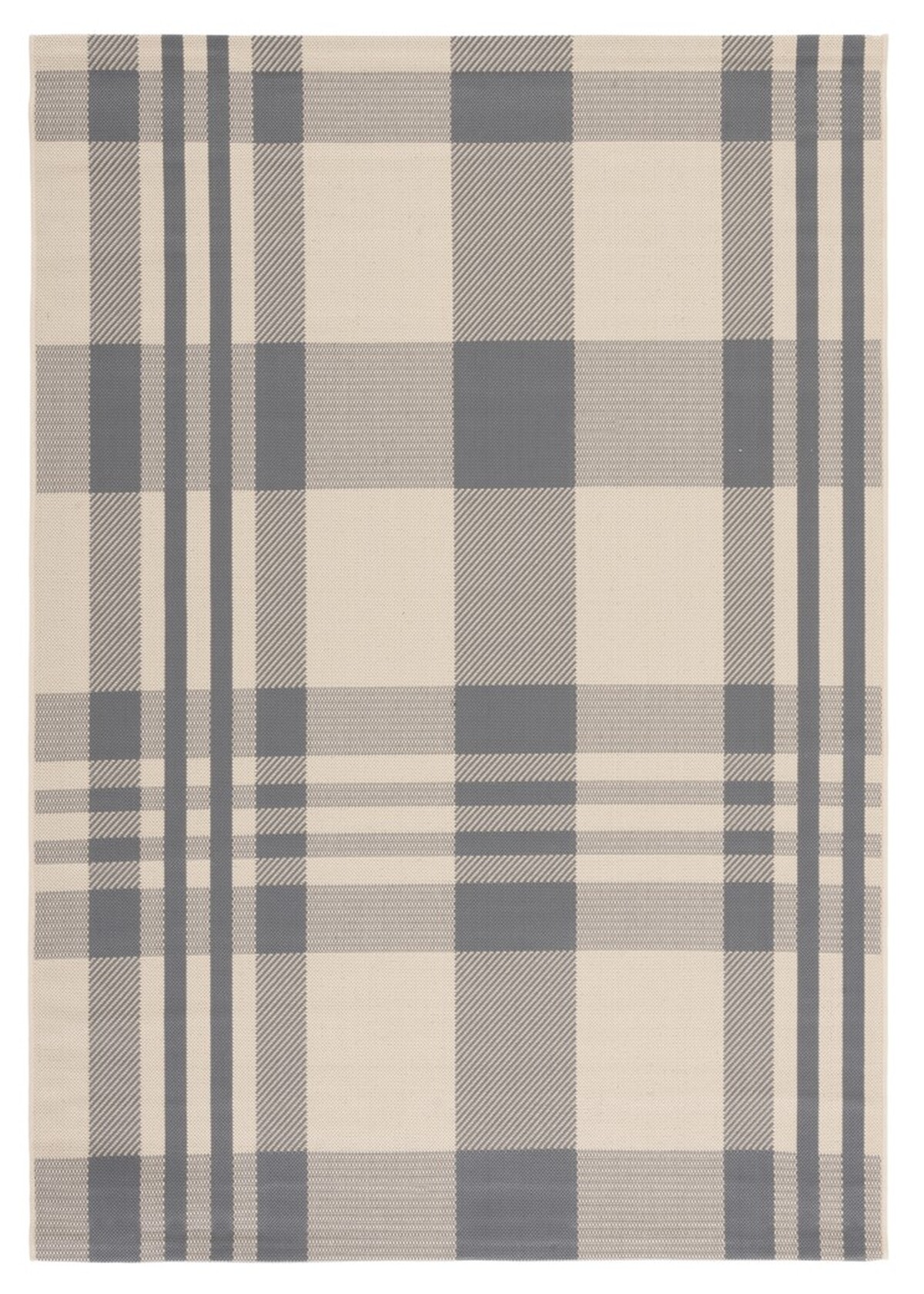 Grey Plaid Indoor-Outdoor Rug - Safavieh Courtyard Rugs