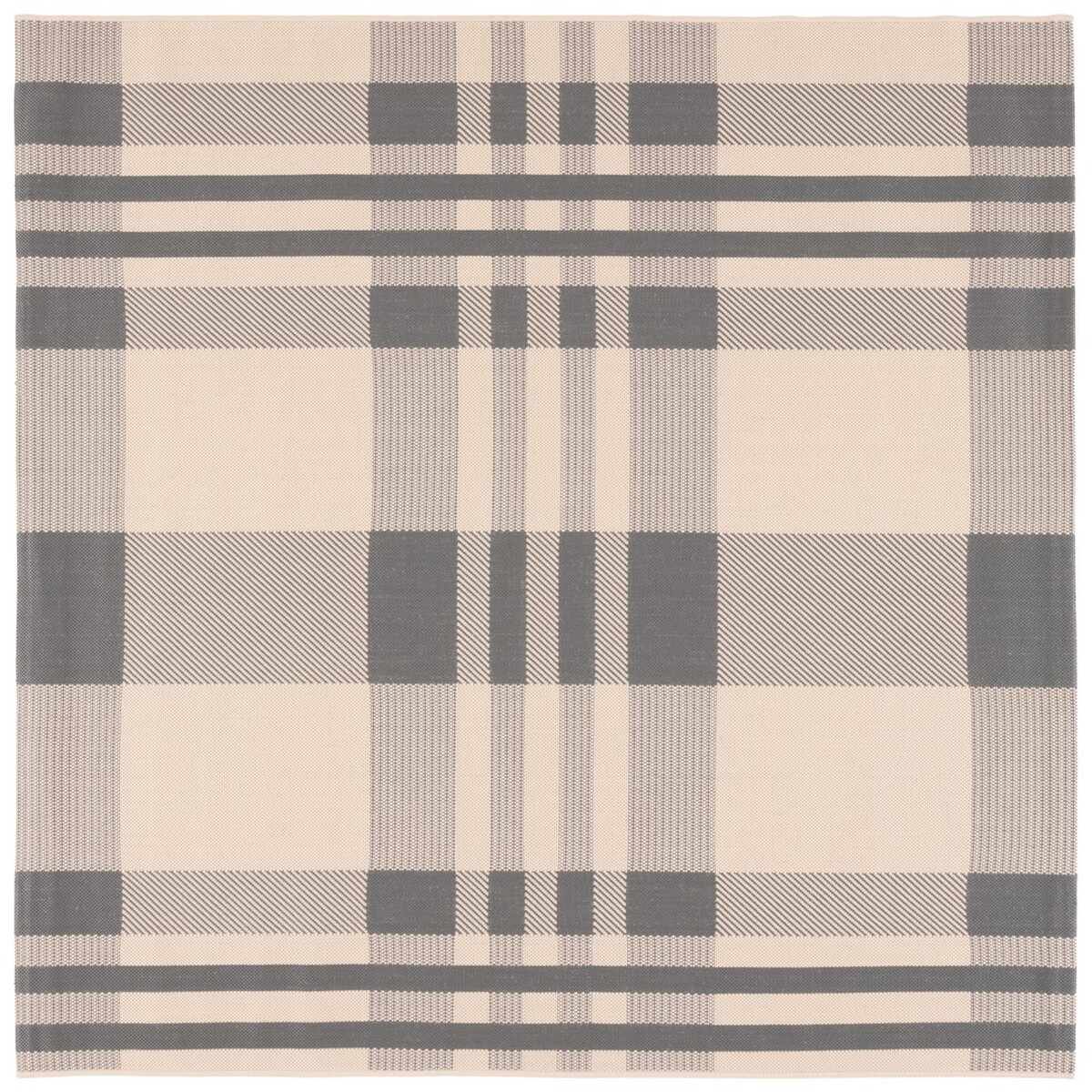 Grey Plaid Indoor-Outdoor Rug - Safavieh Courtyard Rugs