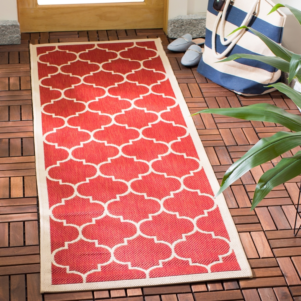 Mosaic Tile Outdoor Rug | Fade-Resistant Rugs - Safavieh