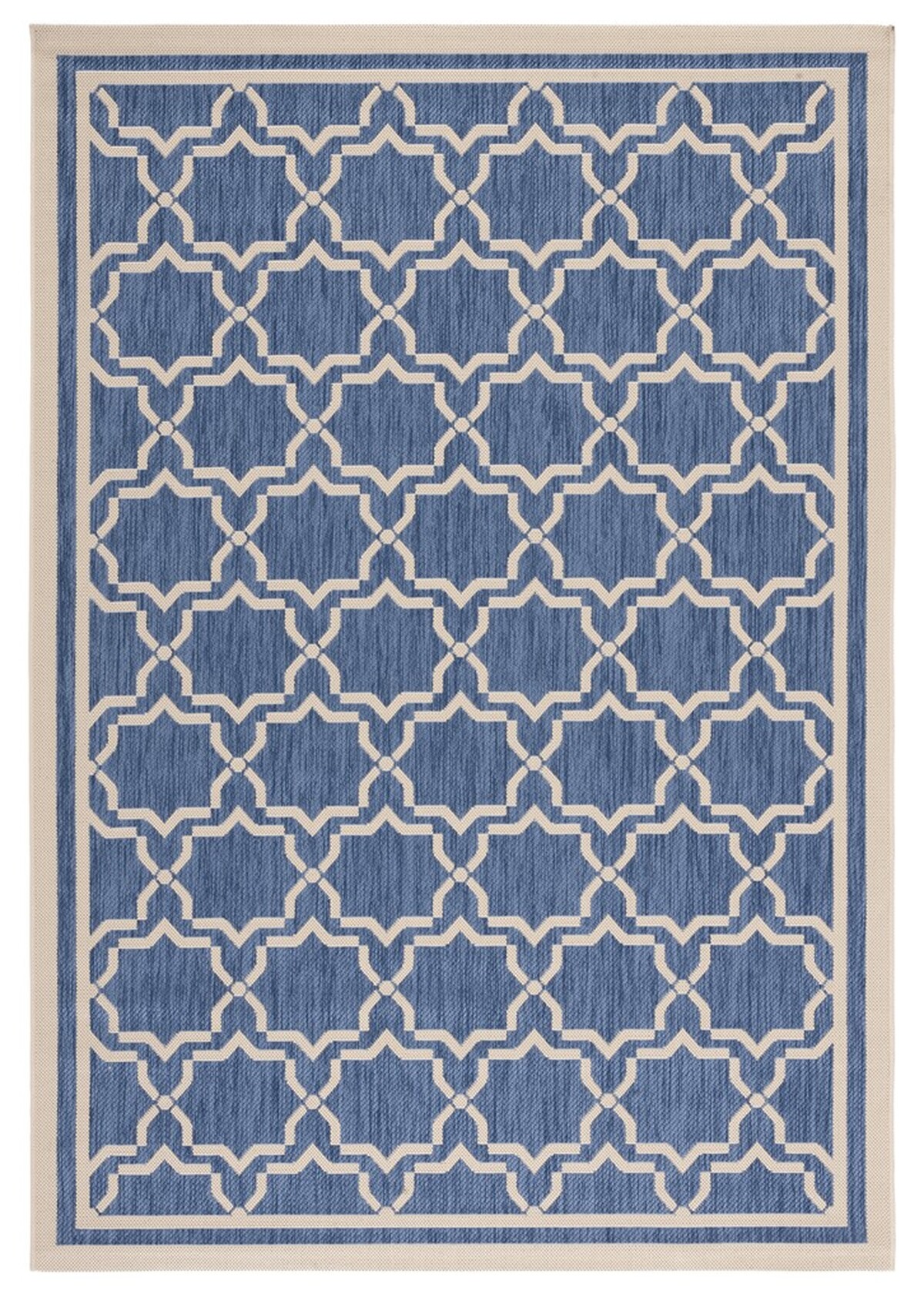 Blue & Beige Middle Eastern Styled Outdoor Rug - Safavieh