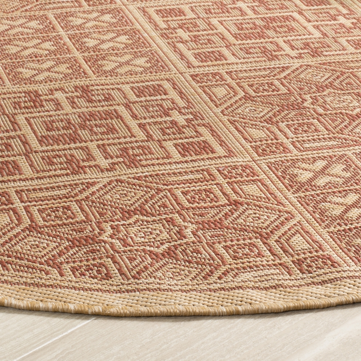 Brick Red & Camel Indoor Outdoor Rug - Safavieh.com