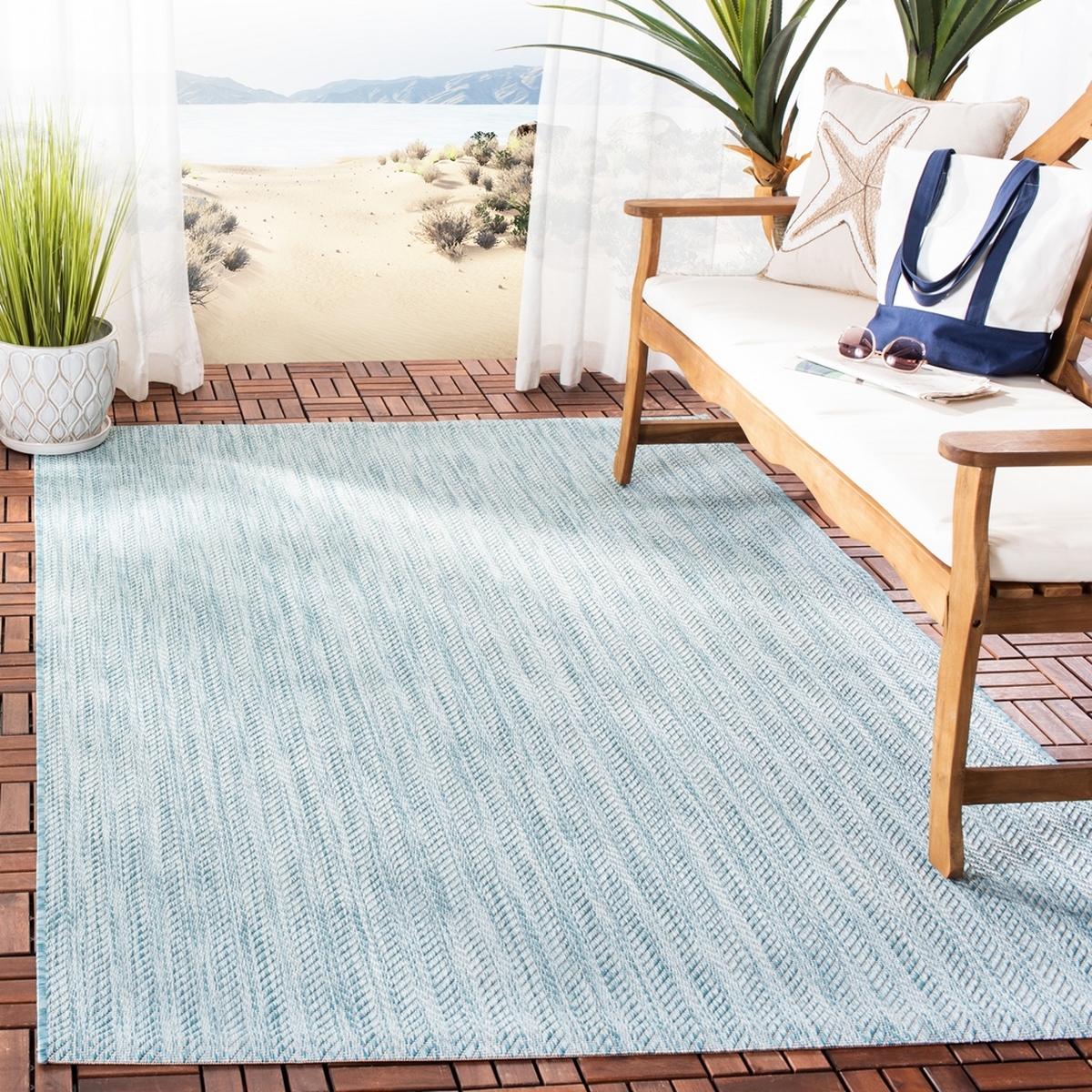 Aqua Indoor & Outdoor Rug - Safavieh.com
