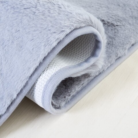 Rug FRF976F - Bedroom, Dining Room, Faux Rabbit Fur, Home Office ...