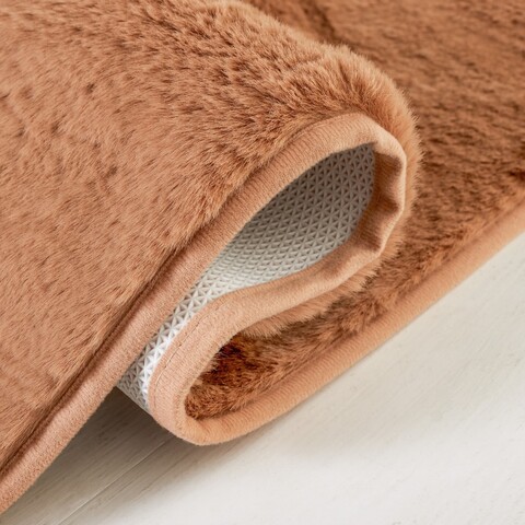 Rug FRF976T - Bedroom, Dining Room, Faux Rabbit Fur, Home Office ...