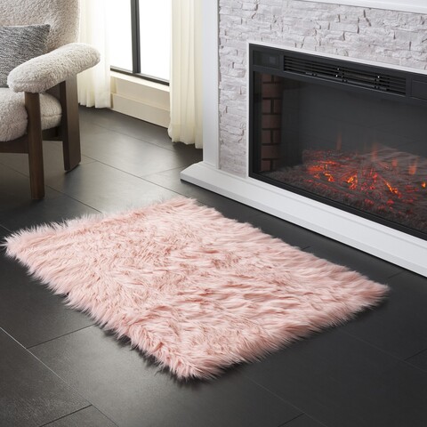Rug FSS235G - Bedroom, Entryway, Faux Sheep Skin, Home Office, Living ...