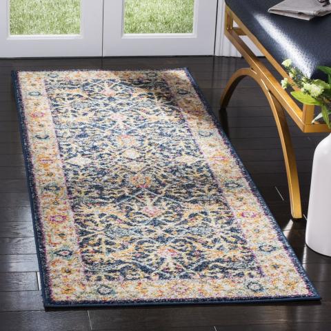 Blue & Orange Traditional Area Rug - Safavieh.com