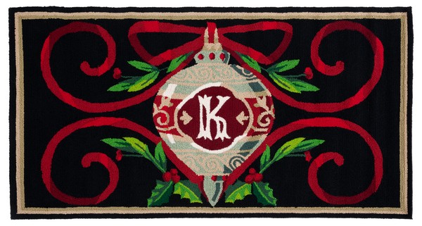 Rug MON244K - Entryway, Monogram Area Rugs by Safavieh