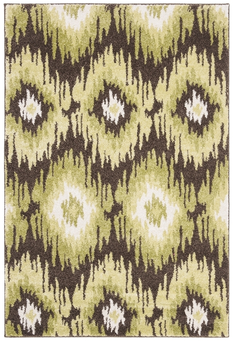Green & Brown Retro Rug | Retro Rugs Collection - Safavieh