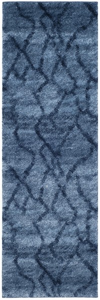 Retro Rug Collection | Two-Toned Blue Rugs - Safavieh