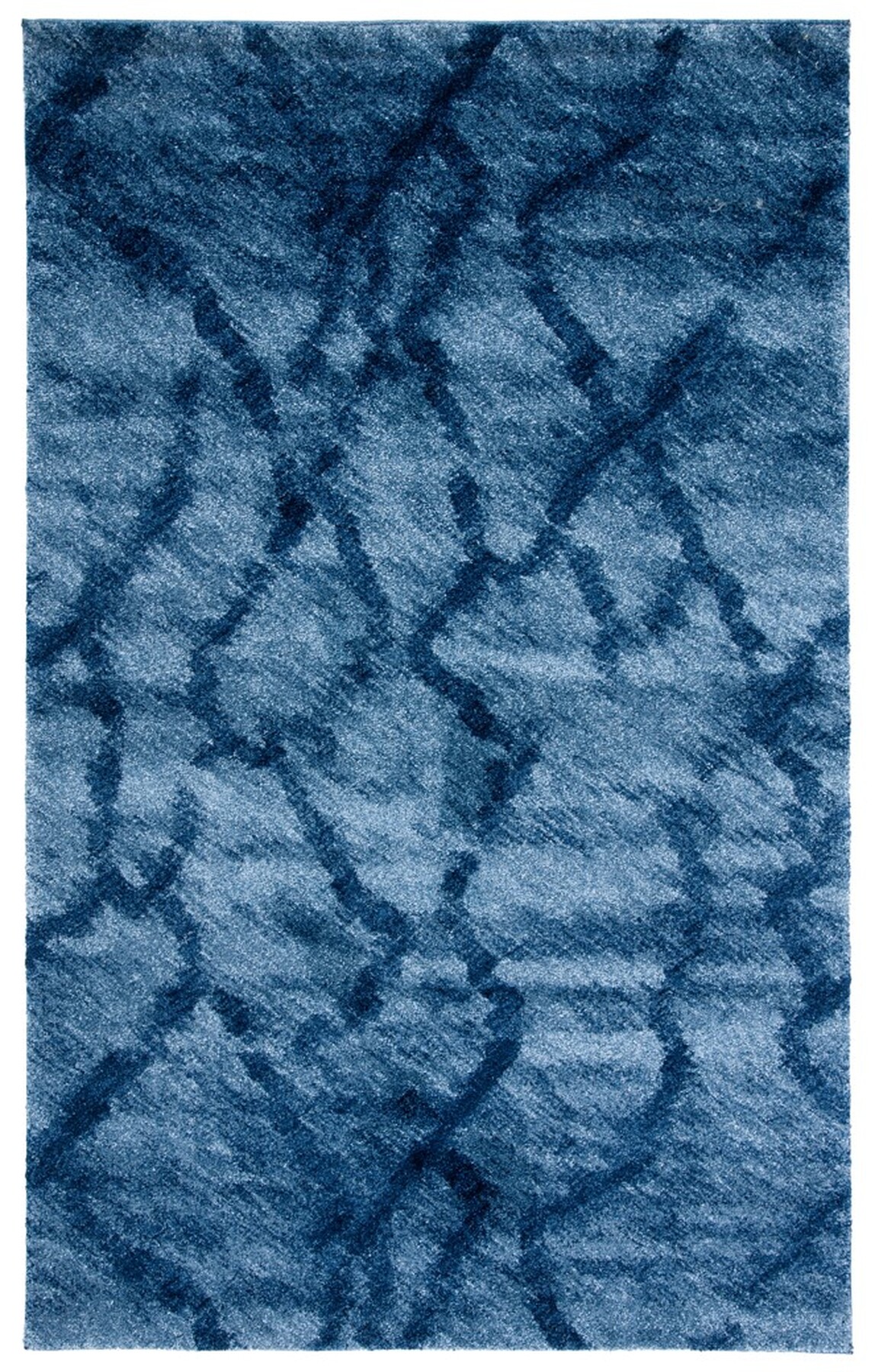 Retro Rug Collection | Two-Toned Blue Rugs - Safavieh