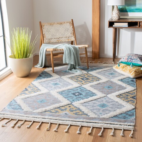 Colorful Flat Weave Rugs | Saffron Cotton Rug Collection - Safavieh
