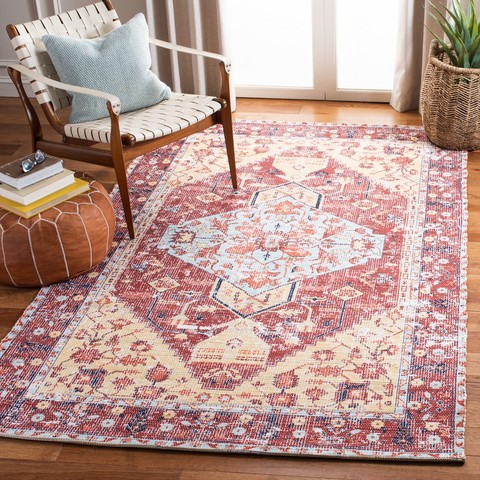 Colorful Flat Weave Rugs | Saffron Cotton Rug Collection - Safavieh